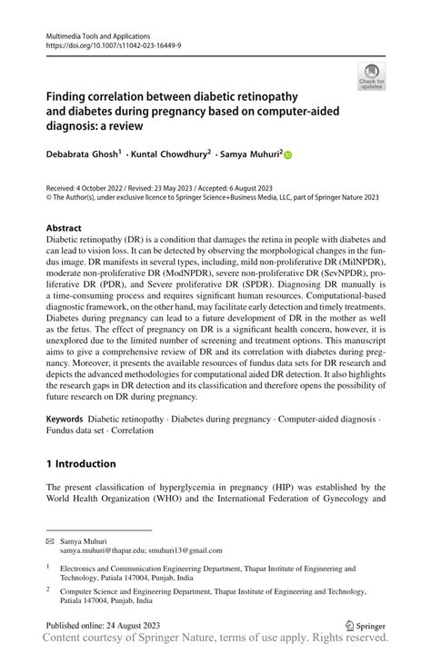 Finding Correlation Between Diabetic Retinopathy And Diabetes During Pregnancy Based On Computer