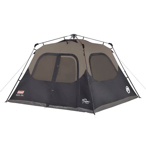Coleman 6 Person Cabin Camping Tent With Instant Setup 1 Room Gray