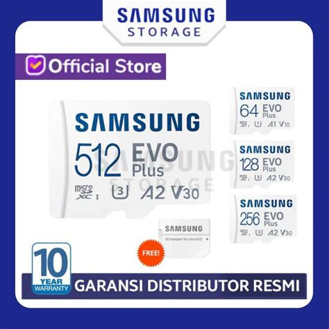Promo Samsung Evo Plus Microsd Sdhc Sdxc 32gb 64gb 128gb 256gb 512gb ...