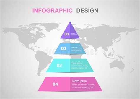 Infographic Design Template With Triangle Stock Vector Illustration Of Label Diagram