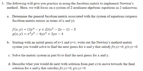 Solved Jacobian Matrix By Hand Confuses Me A Bit If I Could