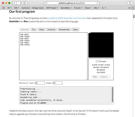Learning 6502 Assembly Language Atari 2600 Programming Atariage Forums