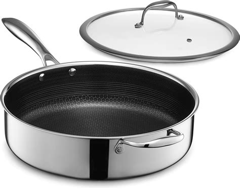 Hexclad Hybrid Nonstick 55 Qt Deep Sauté Pan And Lid