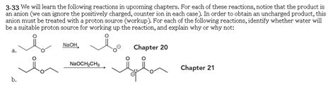 Solved 3 33 We Will Learn The Following Reactions In Chegg Com