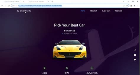 Webdevelopment Html Css Javascript Carwebsite Kathirvel A