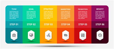 정사각형 및 직사각형 디자인을 통한 프레젠테이션은 6단계 인포그래픽 벡터로 상처 배치를 설명하고 정보를 제시하는 데 도움이 됩니다 0명에 대한 스톡 벡터 아트 및 기타