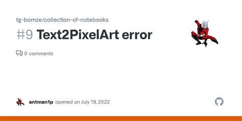 Text2pixelart Error · Issue 9 · Tg Bomze Collection Of Notebooks · Github