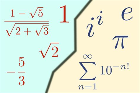 Algebraic And Transcendental Numbers By Martin Mcbride Graphicmaths