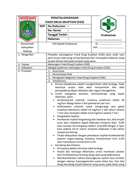 Fixed Drug Eruption Pdf