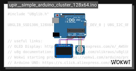 Upir Simple Arduino Cluster 128x64 Ino Wokwi Arduino And ESP32 Simulator