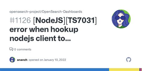 Nodejs Ts7031 Error When Hookup Nodejs Client To Dashboards · Issue 1126 · Opensearch