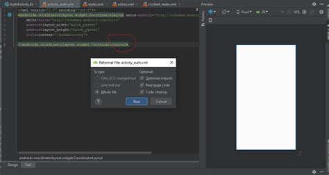 Android Studio Formatting Dialog Inserts Unknown Character Stack
