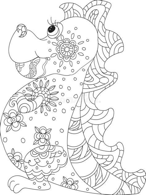 Zentangle Coloring Pages For Adults Dragon 2025