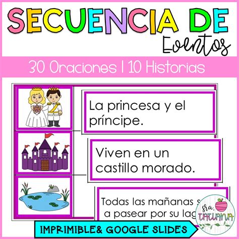 sequence of events task cards in spanish secuencia de eventos