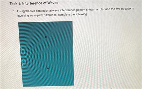 Solved Task Interference Of Waves Using The Chegg