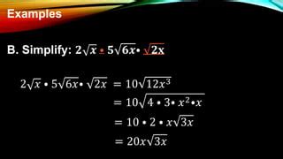Multiplication On Radicals Pptx