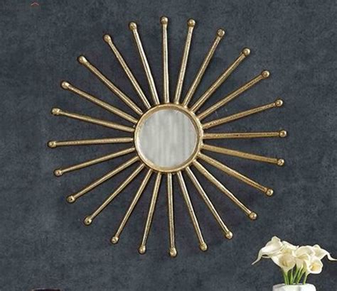 Buy Golden Round Strings Wall Mirror At 12 Off Online Wooden Street