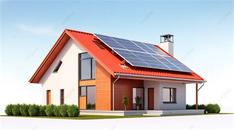 흰색 배경에 태양열 집의 3d 격리 된 그림 태양열 집 태양열 지붕 태양광 옥상 배경 일러스트 및 사진 무료 다운로드 Pngtree