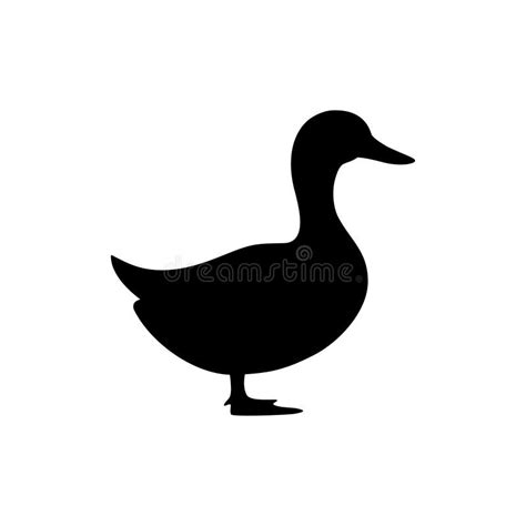 Duck Icon Illustration Duck Icon Flat Graphic Design Duck Silhouette Vector Symbol Stock