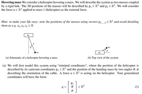 Solved Hovering Mass We Consider A Helicopter Hovering A