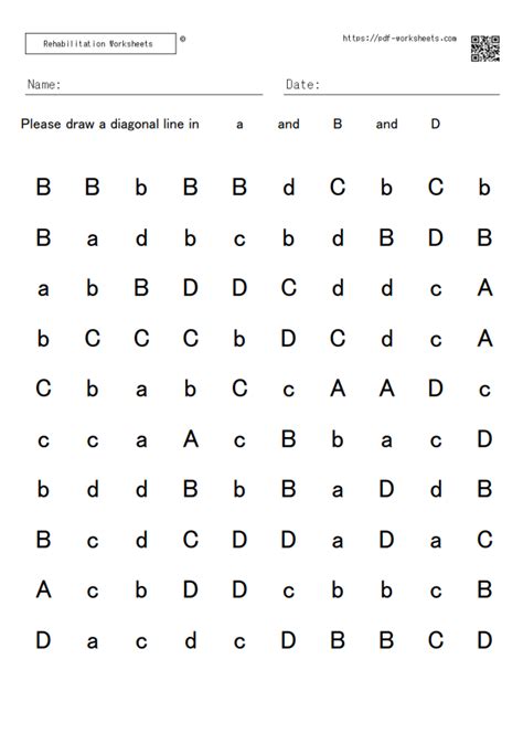 Mixed Case Cancellation Task Target 2 10×10 20sheets Rehabilitation