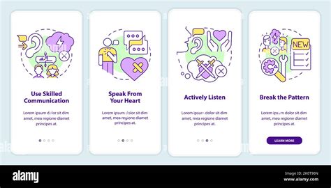 Fixing Relationship After Big Fight Onboarding Mobile App Screen Stock
