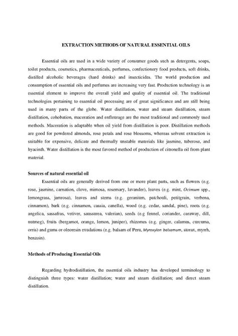 Technology Pdf 85354 Extraction Methods Natural Essential Oil