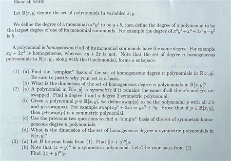 Solved 3 A Let B Be Your Basis From 1 Find [ X Y ] B Note That X Y Is A