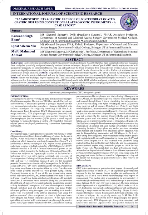 Pdf “laparoscopic Intragastric Excision Of Posteriorly Located