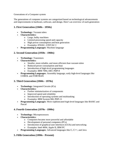 generations of a computer systemandtypes of programming languages 16 08