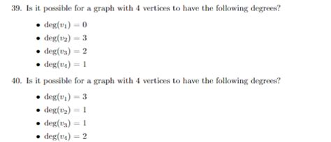 Solved Is It Possible For A Graph With Vertices To Chegg