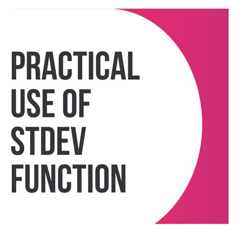 Practical Use Of Stdev Function Ziaog