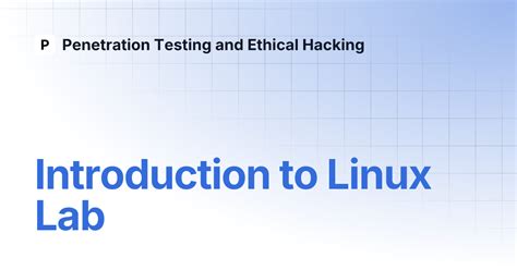 Introduction To Linux Lab Penetration Testing And Ethical Hacking