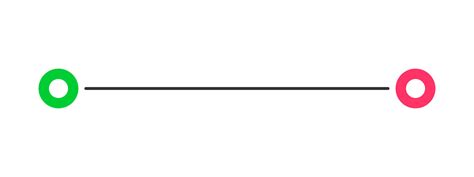 Straight Line From Start To Finish Points Symbol Of Direction Aim