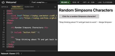 creating ui elements with htmx