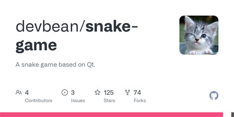 GitHub Devbean Snake Game A Snake Game Based On Qt