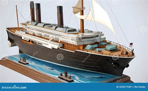 Detailed 3d Character Model Of The Rms Titanic Stock Illustration