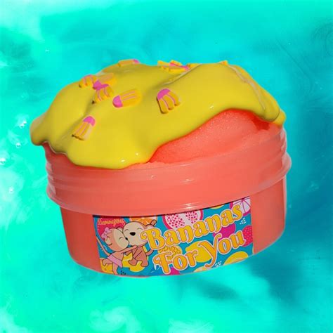 Bananas For You Icee Slime Float Slime Exotic Fruit With Etsy