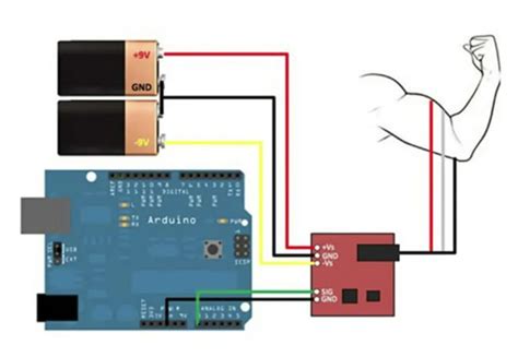 เซนเซอร์วัดกล้ามเนื้อ Muscle Signal Sensor Emg Sensor Controller Detects Muscle Activity For