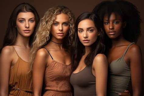 Premium Ai Image A Diverse Group Of Beautiful Different Races Teenage