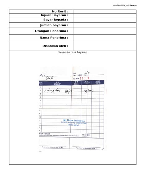 Contoh Resit Bayaran Zta Pdf