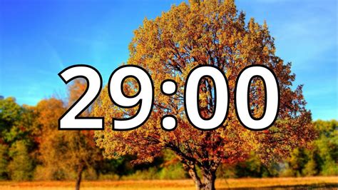 29 Minutes Autumn Fall Countdown Timer With Music And Alarm Simple