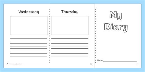 Diary Entry Template Ks1 English Resources Twinkl