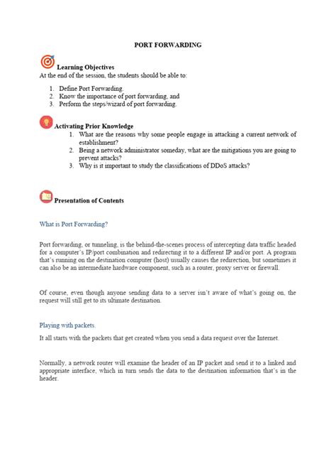 unit 3 topic 6 port forwarding 3 pdf port computer networking