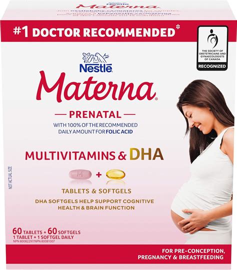 NestlÉ Materna Prenatal Multivitamin With Dha Supplement Folic Acid