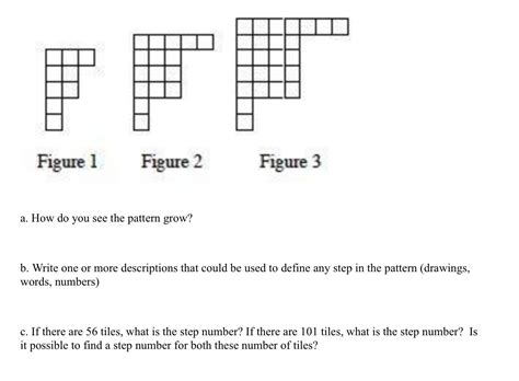 Solved A How Do You See The Pattern Grow B Write One Or Chegg Com