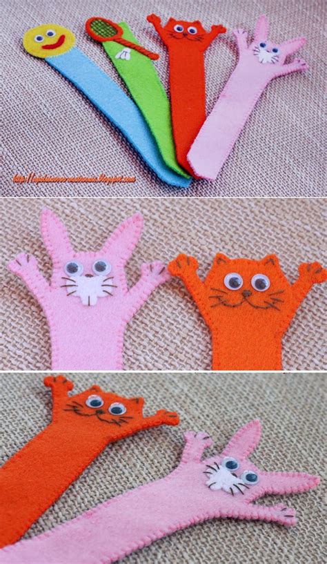 Оригинальные идеи по созданию закладок для книг своими руками Felt Bookmark Bookmarks