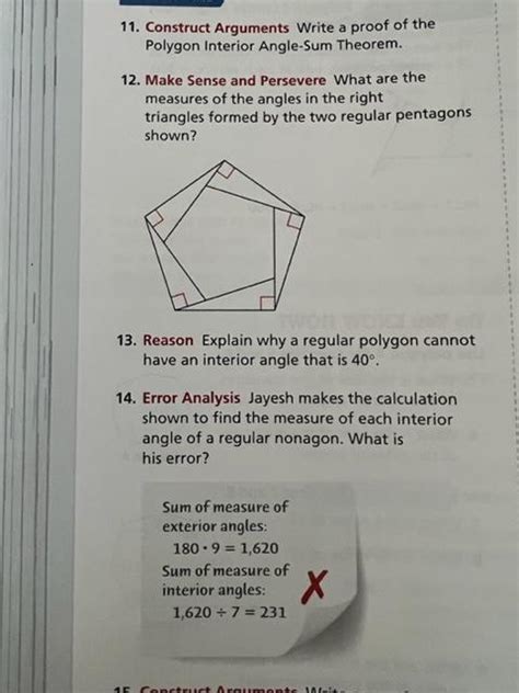 Solved 11 Construct Arguments Write A Proof Of The Polygon