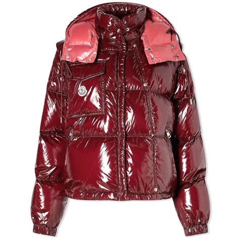 Moncler Womens Karakorum Padded Jacket In Burgundy Moncler
