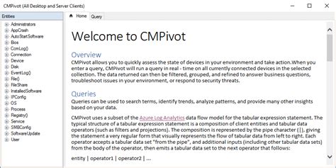 Cmpivot In Configmgr 1806 Part 1 What Is Cmpivot And Your First Query Msendpointmgr